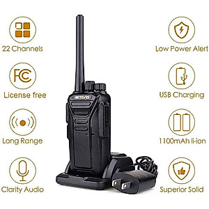 Retevis RT27 Walkie Talkies for Adults Gift,Long Range 2 Way Radios Rechargeable,VOX Clear Voice Easy Operation Durable,Two Way Radio for Outdoor Hiking Hunting Climbing(2 Pack)