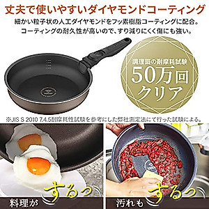 Iris Ohyama PDCG-S12S Frying Pan Pot Set Deep Scale with Measurement Cup Not Required, For Gas Fires, Diamond Coat, Pandy Plus, 12 Pieces, Set of 12, For Gas Fires, Chestnut Brown