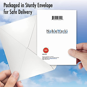 NobleWorks - 60th Birthday Greeting Card with 5 x 7 Inch Envelope (1 Card) - No Reason to be Blue 8202