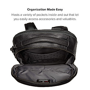 TUMI - Harrison Warren Leather Laptop Backpack - 15 Inch Computer Bag for Men and Women - Black