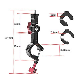 Motorcycle Bike Selfie Stick Handlebar Mount for Insta360,Motorcycle Clamp Mount Selfie Stick for Insta360 X4 X3 X2 X ONE RS R,GoPro,Perfect for Cycling Videos,Third-Person Bike Handlebar Mount Camera