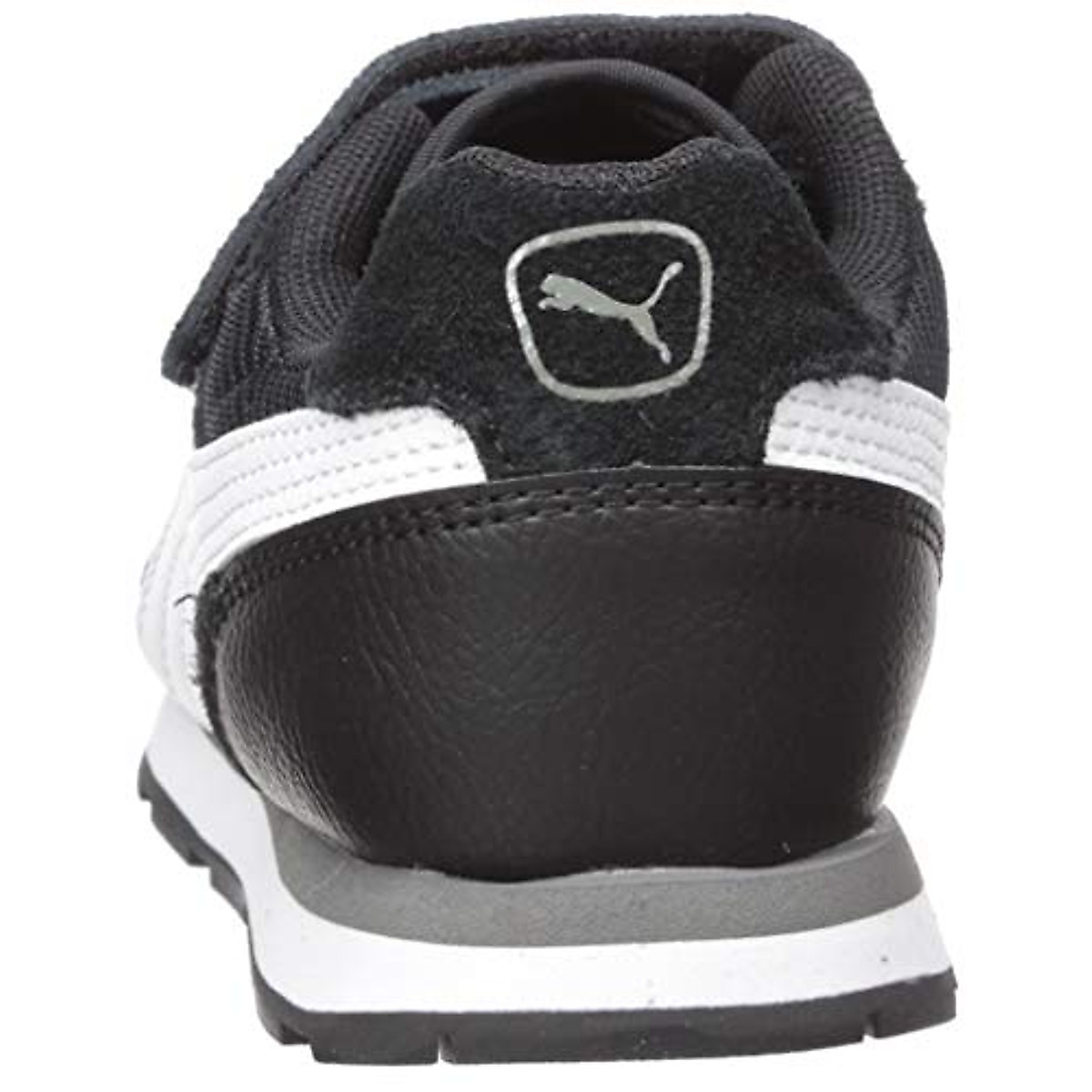 PUMA Unisex-Baby Vista V Sneaker, Black-White, 4 M US Toddler