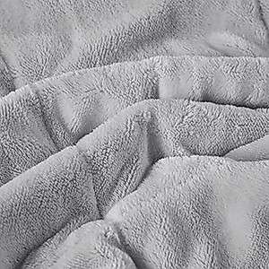 Madison Park Coleman Cozy Reversible Blanket, Luxury Plush All Season Down Alternative Cover for Bed, Couch and Sofa, King(108"x90"), Grey