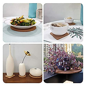 uxcell Cork Coasters Wooden Trivet Drinks Mats, Round 3.5 Inch Diameter, 0.12 Inch Thick for Home Bar Kitchen Restaurant Lab, Yellow, Pack of 12