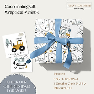 Construction Decor for Boys Room - 4 Car Posters for Boys Room Decor, 8x10 Unframed Construction Signs for Kids Wall Art, Toddler Room Decor for Boys Bedroom Decor, Playroom & Nursery Decor for Boys