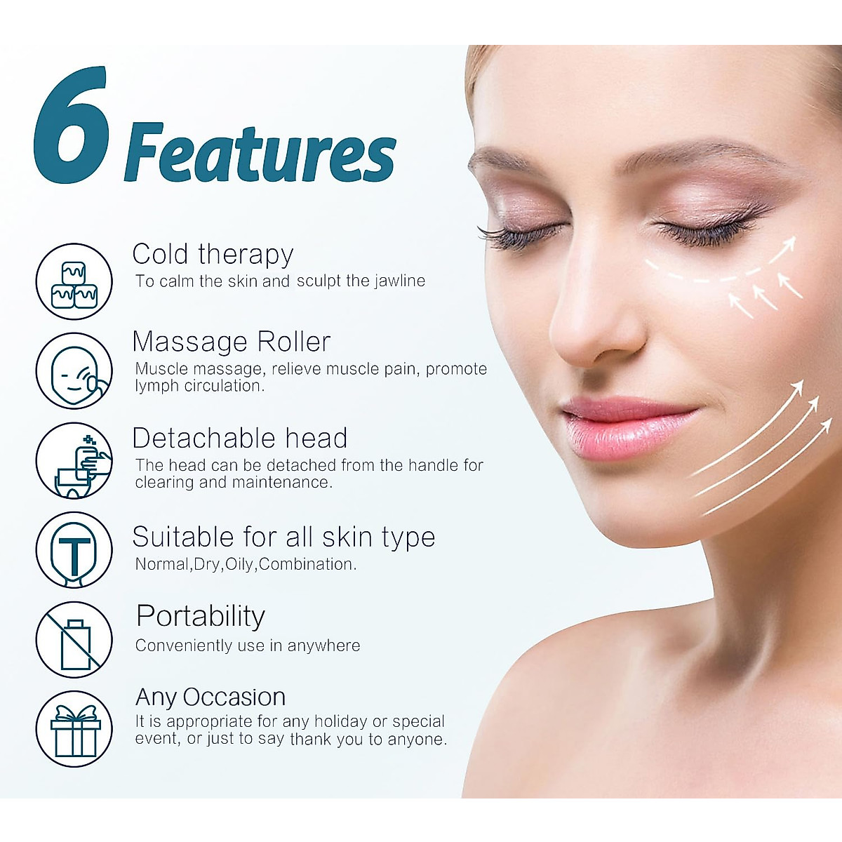 ESARORA Ice Roller for Face & Eye, Puffiness, Migraine, Pain Relief and Minor Injury, Skin Care Products