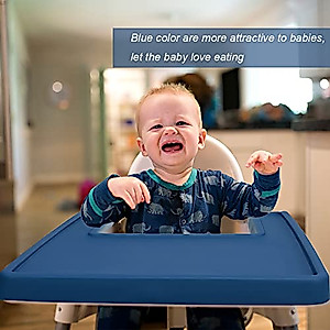 Full Cover Silicone High Chair Placemat for IKEA Antilop Chair,Baby High Chair Tray Finger Foods Placemat for Baby, Toddlers