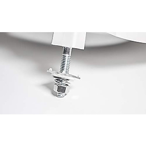 Centoco 550STSCC-001 Elongated Plastic Toilet Seat, Open Front No Cover, Stainless Steel Hinges, Regular Duty Commercial Use, White