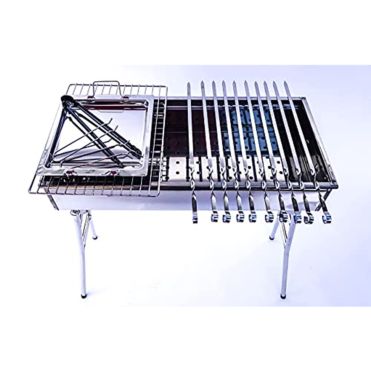 Stainless Steel Charcoal Grill Kebab BBQ Portable Mangal
