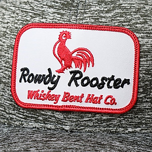 WHISKEY BENT HAT CO. Rowdy Rooster Adjustable Hat (Heather Grey)