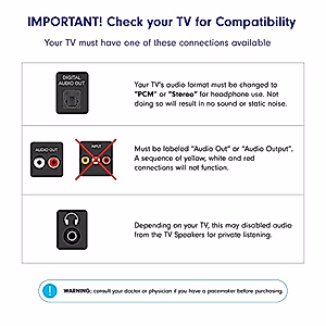 AudioRange Seniors & Hard of Hearing | Wireless TV Over-Ear Headphones Lightweight, Comfortable, Rechargeable TV Headphones, Television Hearing Device, No-Delay RF Headphone