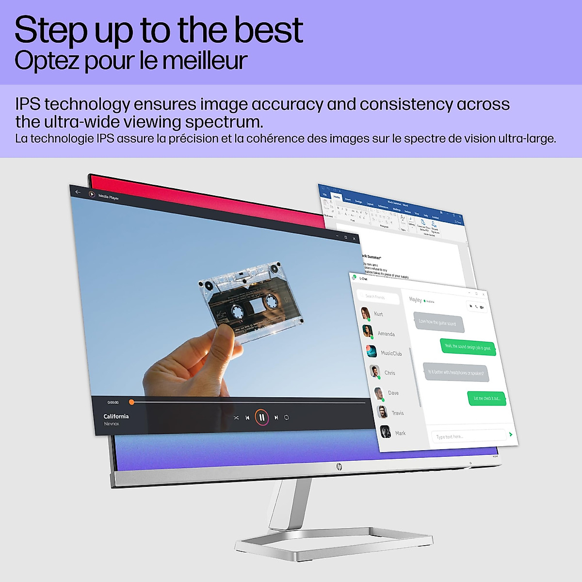 HP Series 5 524sf Monitor 94C17AA#ABA (Replaces M24f) 24" FHD IPS (1920x1080) Display, 1x HDMI, 1x VGA, Flicker-Free, Ideal for Home & Business, Black/Silver