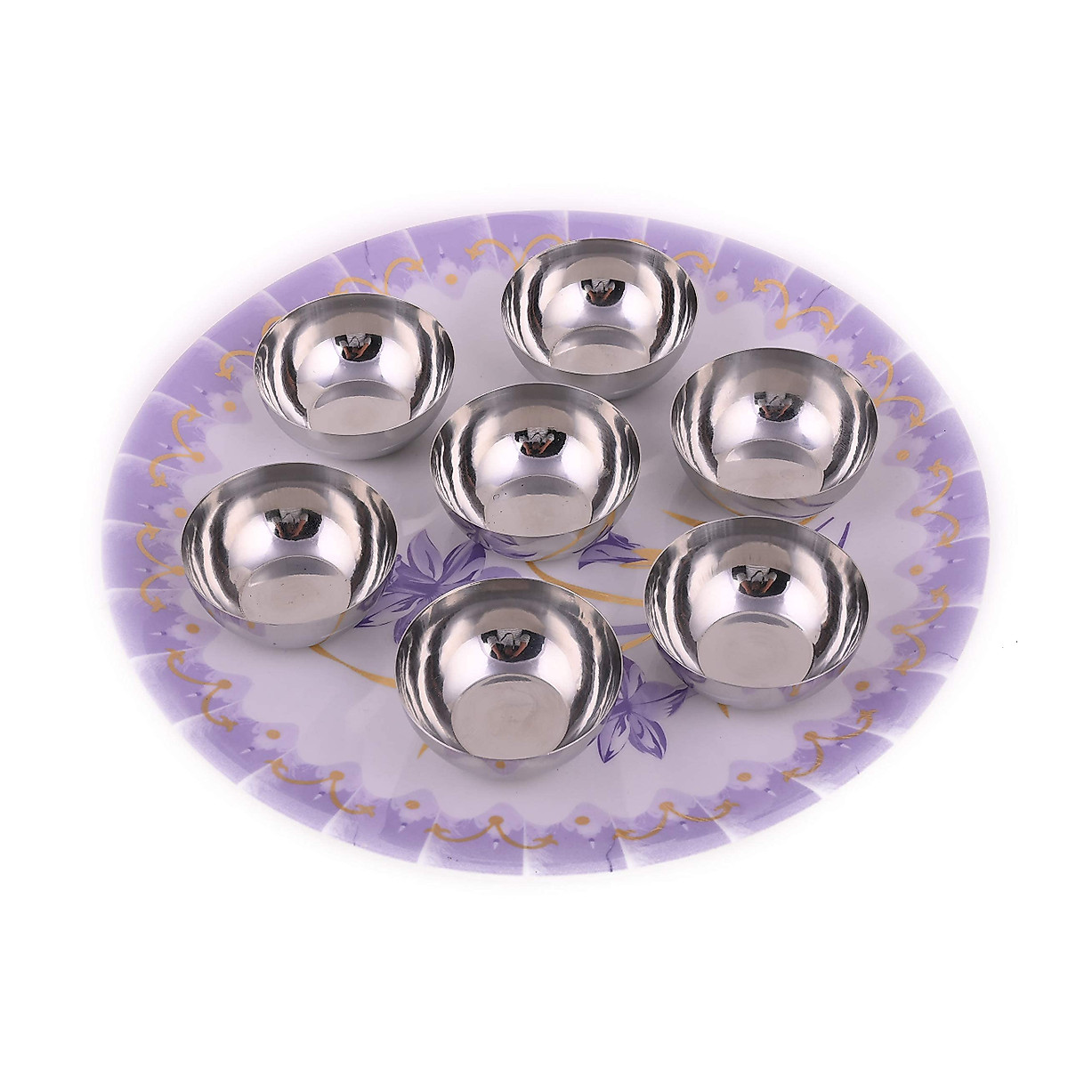 elite DECORIO Silver Set of 7 Offering Bowls Tibetan Buddhist Mini Offering Bowls Water Offering Bowls Supplies Offering Bowls for Yoga Meditation Altar Dia. 2.4 Inch, 1 Inch