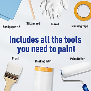 DWIL Appliance Paint for Refrigerator - Water Based Paint, Refrigerator Paint, Interior, for Plastic and Metal Surface in Dishwasher, Dryer, Microwave, Oven, 32 oz, White (with tools)