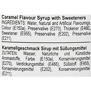 Jordan's Skinny Syrups Sugar Free Coffee Syrup, Caramel Flavor Drink Mix, Zero Calorie Flavoring for Chai Latte, Protein Shake, Food, Gluten Free, Keto Friendly, 25.4 Fl Oz, 1 Pack