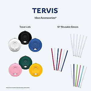 Tervis Made in USA Double Walled Inkreel - Crystal Nature Collection Insulated Tumbler Cup Keeps Drinks Cold & Hot, 16oz 4pk, Assorted