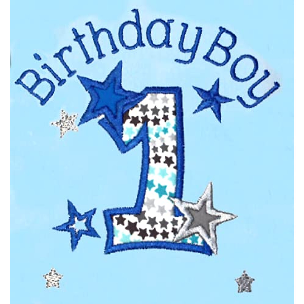 Fantasy Kids Designs First Birthday Boy Bib Smash Cake Bib Personalized with Custom Name (Light Blue Bib)