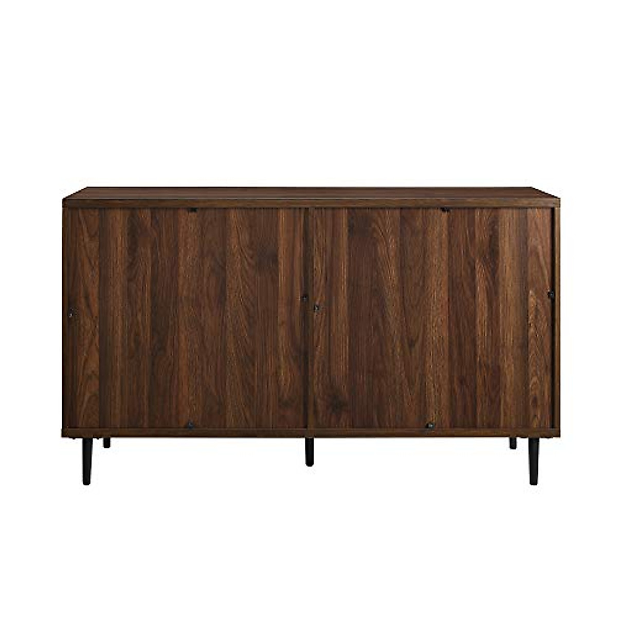 Walker Edison Mid-Century Modern Wood Kitchen Buffet Sideboard-Entryway Serving Storage Cabinet Doors-Dining Room Console, 52 Inch, Dark Walnut