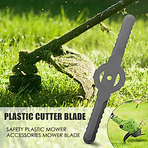 30 Pieces Grass Trimmer Head Replacement Plastic Cutter Blades Lawn Mower Blades Plastic Weed Wacker Head Blades for Garden Electric Cordless Grass Trimmer Strimmer Tool Replacement Parts…