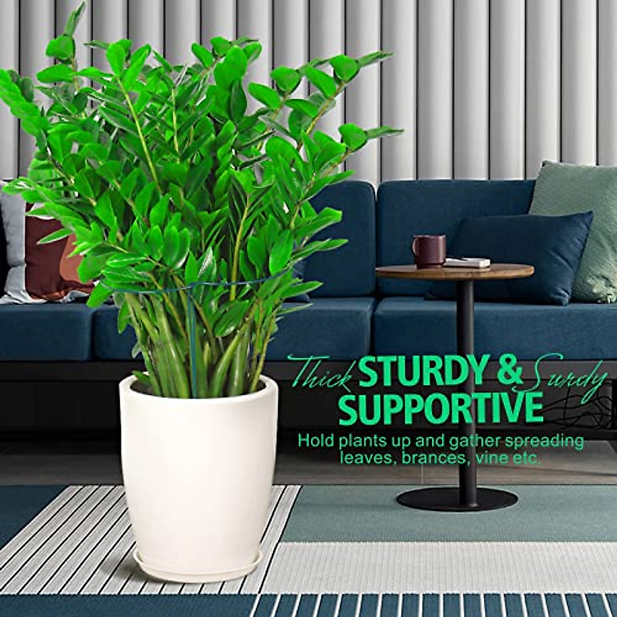 6 Pack Plant Support Plant Stakes, LEOBRO Peony Cages and Supports, Peony Supports Garden Stakes Plant Cage Plant Support Stakes for Outdoor Plants, Peony Tomato Flower Indoor Plants, 9.8" W x 15.7" H