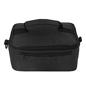 Food Warming Tote, Control Temperature Portable Portable Mini Oven Oxford Cloth Heat Preservation for Home (Black)