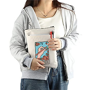 TOBGBE The Writer Tarot Card Bag Book Lovers Gifts Writer Book Sleeve Reader Book Covers for Soft Cover Books Bookish Book Pouch (The Writer)