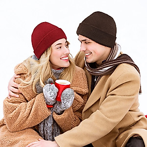 SATINIOR 50 Pieces Bulk Beanies Winter Hats Unisex Beanie Hats Knit Hats Knit Skull Caps Cold Weather Stocking Caps for Women Men