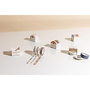 DesignWorks Ink Set of 3 Themed Washi Tapes - Travel and Food Icons Printed on Decorative Tape for Scrapbook, Journals, More - 10 Yards Per Roll