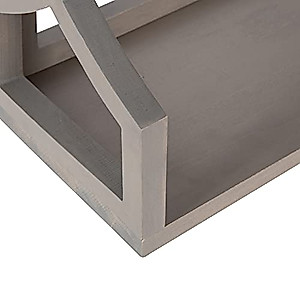 Kate and Laurel Raines Farmhouse 3-Tier Wall Shelf, 25 x 8 x 28, Gray, Decorative Floating Shelves for Wall