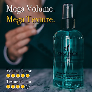 Pete & Pedro SALT - Natural Sea Salt Spray for Hair Men & Women, Adds Instant Volume, Texture, Thickness, & Light Hold | Texturizing & Thickening | As Seen on Shark Tank, 8.5 oz.