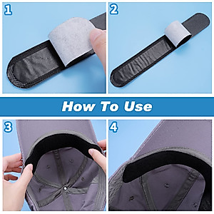 Yolev 40 Pcs Hat Sweat Liner Pad Absor Bent Sweat Breathable Golf Hat Size Reducer for Men and Women Cap Black, White