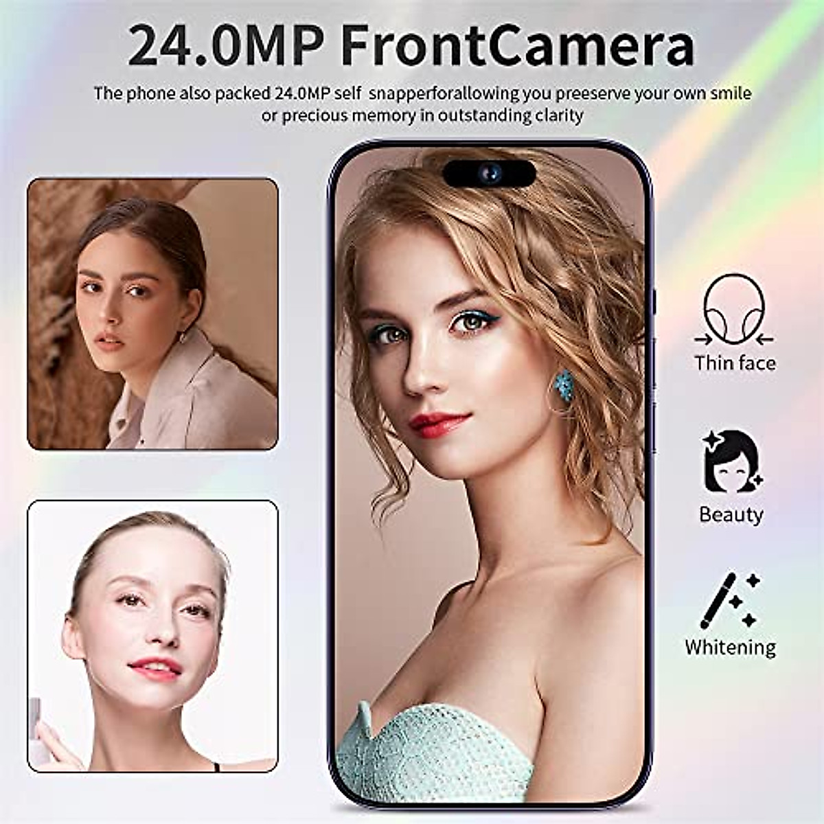 Echoamo A14 Pro MAX Unlocked Smartphone, 6.82-inch HD Screen Phone, 4+128G Dual SIM Phone with A 128G Memory Card for Android 10 (Four Colors to Choose from)