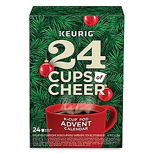 Keurig Advent Calendar Variety Pack, Single Serve K-Cup Pods, 24 Count