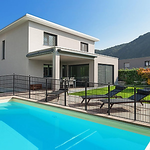 Jhsomdr Dog Playpen Outdoor 32" Height Foldable 32 Panels Heavy Duty Metal Portable Dog Pens Indoor Anti-Rust Exercise Dog Fence with Doors for Large/Medium/Small Pets Play Pen for RV Camping Yard