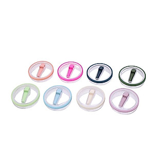 2Pack 30 oz Tumbler Flip Straw Lid Replacement fit for Stanley Quencher, Spill Proof and Leak Resistant Tumbler Lids Compatible with Stanley Cup Accessories (Cream)