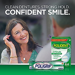 Super Poligrip Zinc Free Denture and Partials Adhesive Cream, 2.4 ounce (Pack of 4)