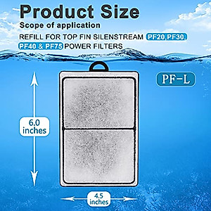 AMZBD Fish Tank Filter Cartridge for Top Fin Cartridges,PF-L Aquarium Filter Cartridges,Replacement Filter Cartridge for TOP FIN PF20,PF30,PF40 & PF75 Power Filters(12Pack)