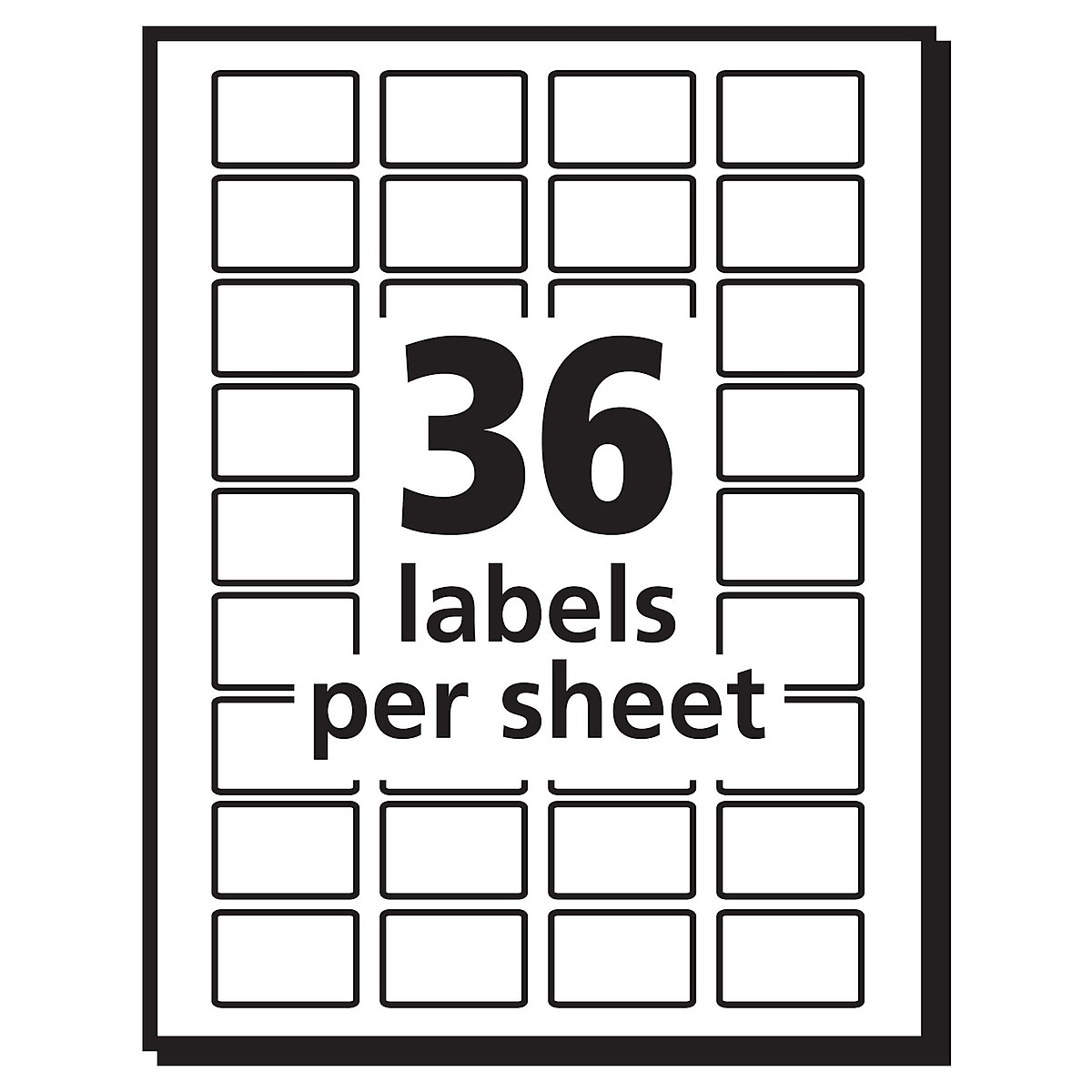 Avery Removable Print or Write Labels, White, 0.5 x 0.75 Inches, Pack of 1008 (5418)