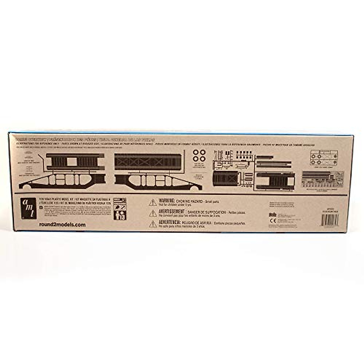 AMT 5-Car Haulaway Trailer 1/25th Scale Model Kit, White (AMT1193)