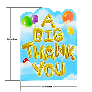 Iconikal Jumbo Greeting Card With Envelope, A Big Thank You, 11 x 14-Inch