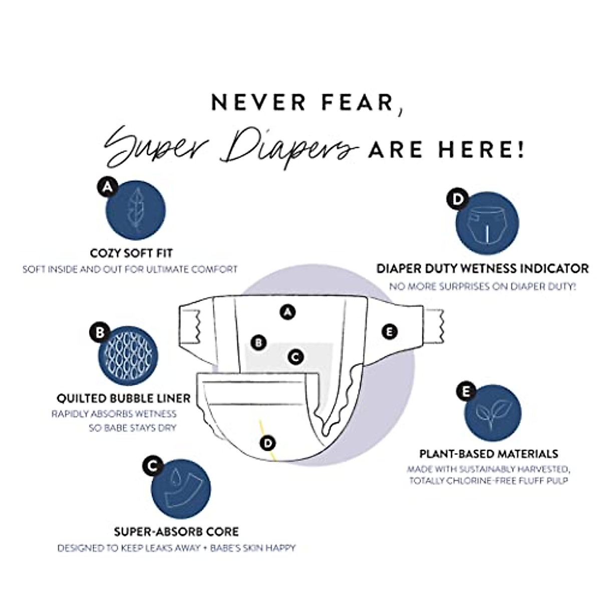 The Honest Company Clean Conscious Overnight Diapers | Plant-Based, Sustainable | Sleepy Sheep | Club Box, Size 3 (16-28 lbs), 60 Count