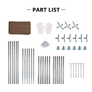 KING BIRD 10' x 15' Heavy Duty Anti-Snow Carport Car Canopy Outdoor Instant Garage with Reinforced Ground Bars