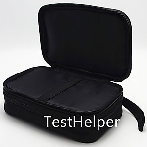 TestHelper KCH19 Double Layered & Padded Carrying Zipper Case with Wrist Strap Use for Handheld Multimeter,Phase Indicator,Thermometer, Calibrator,Clamp Meter