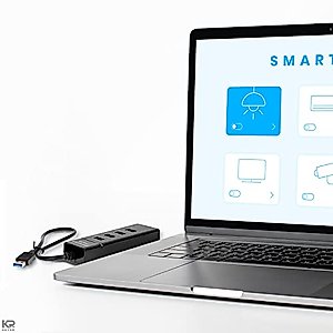 USB Hub 3.0 Extra USB Ports for Laptops - PC USB Extension Cable 4 Multiple USB Port for Laptop USB Port Expander USB Adapter - Computer Networking Hubs Gaming Accessories 3.0 Flash Drive Adapter