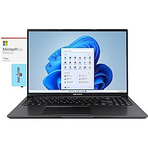 ASUS Vivobook 16X Home & Business Laptop (Intel i7-13700H 14-Core, 24GB RAM, 1TB PCIe SSD, Intel Iris Xe, 16.0" 60 Hz Win 11 Home) with MS 365 Personal, Dockztorm Hub