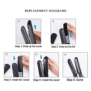 Pulla Hair Straightener and Crimper - 4 in 1 Tourmaline Ceramic Flat and Curling Iron for Hair Styling with Adjustable Temperature - Salon High Heat 320°F - 430°F for All Hair Types