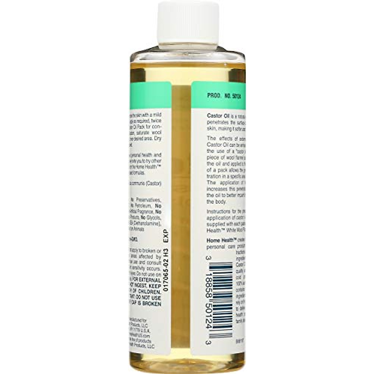 Home Health Castor Oil Cold Pressed & Cold Processed, 8 Oz