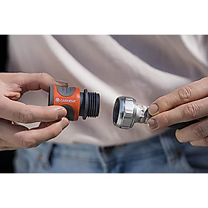Gardena 36917 Hose Connector, Orange and Grey