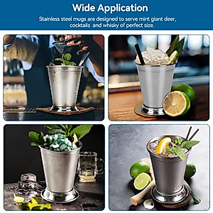 Agatige 13.5 Ounce Stainless Steel Mint Julep Cups for Mixed Drinks Party Beer