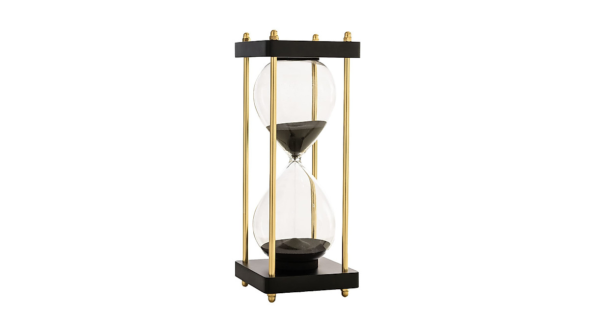 60-Minute Rainbow Glass Hourglass Timer for Decor & Gifts